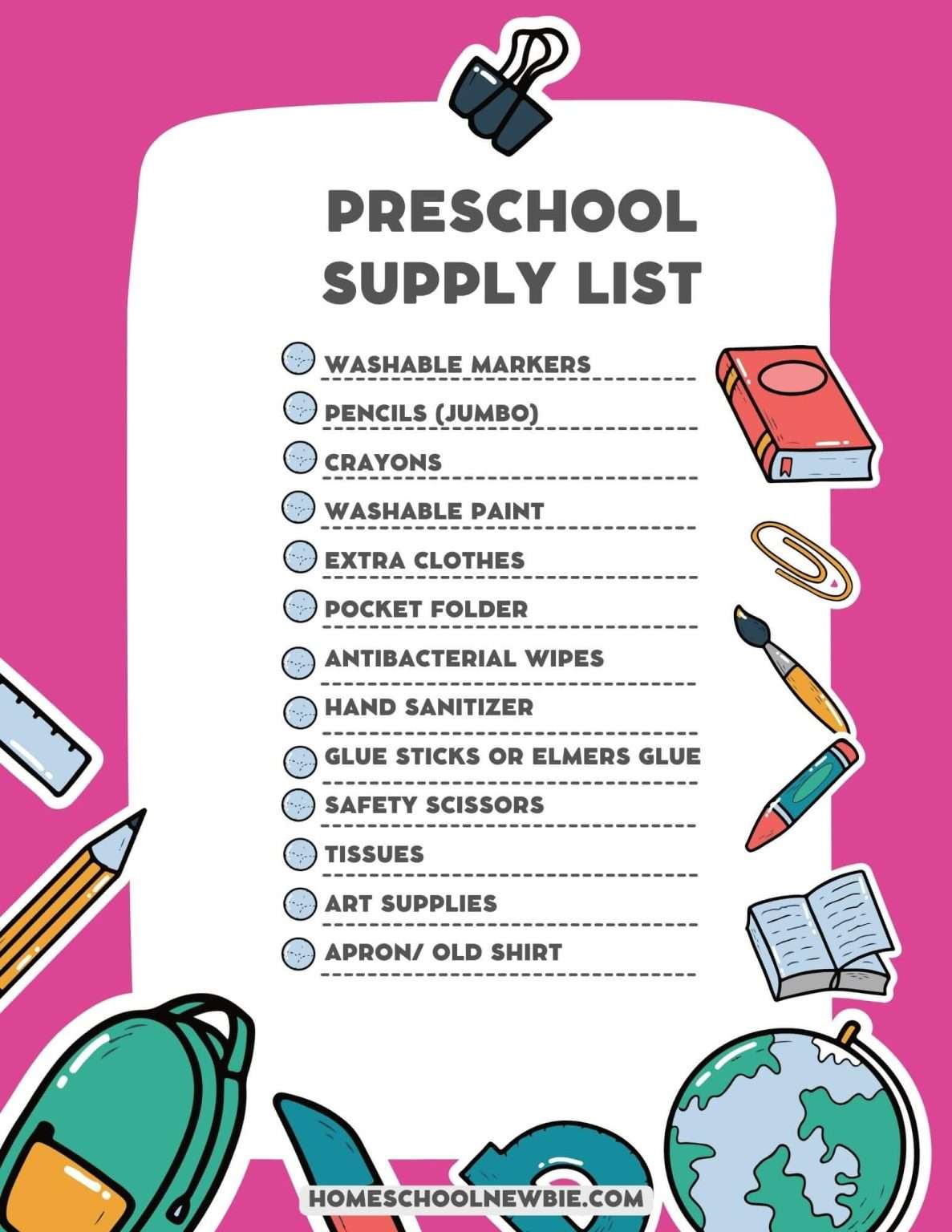 Preschool Supply List Breakdown Classroom Online Homeschool Lists Preschool Supply List Breakdown Classroom Online Homeschool Lists