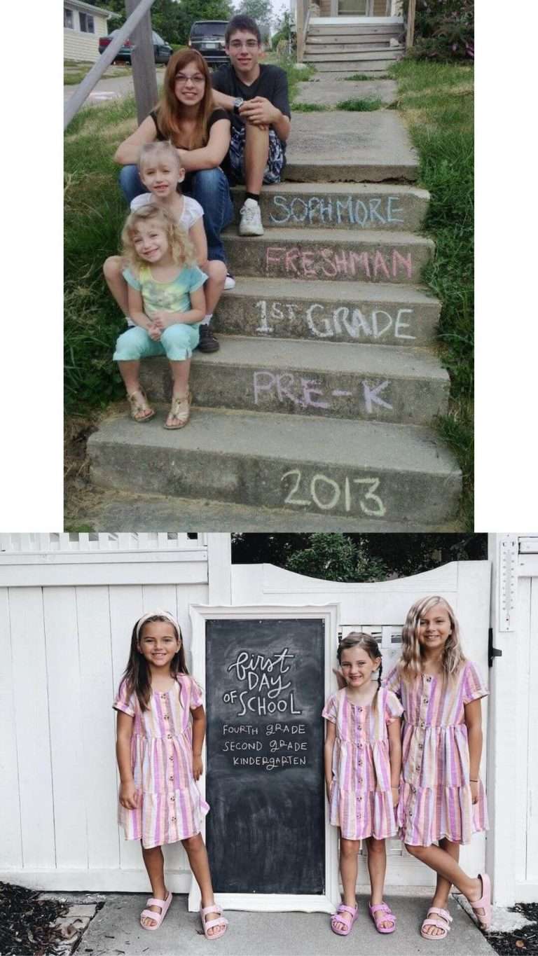 10 Clever First & Last Day Of School Picture Ideas - Homeschool Newbie