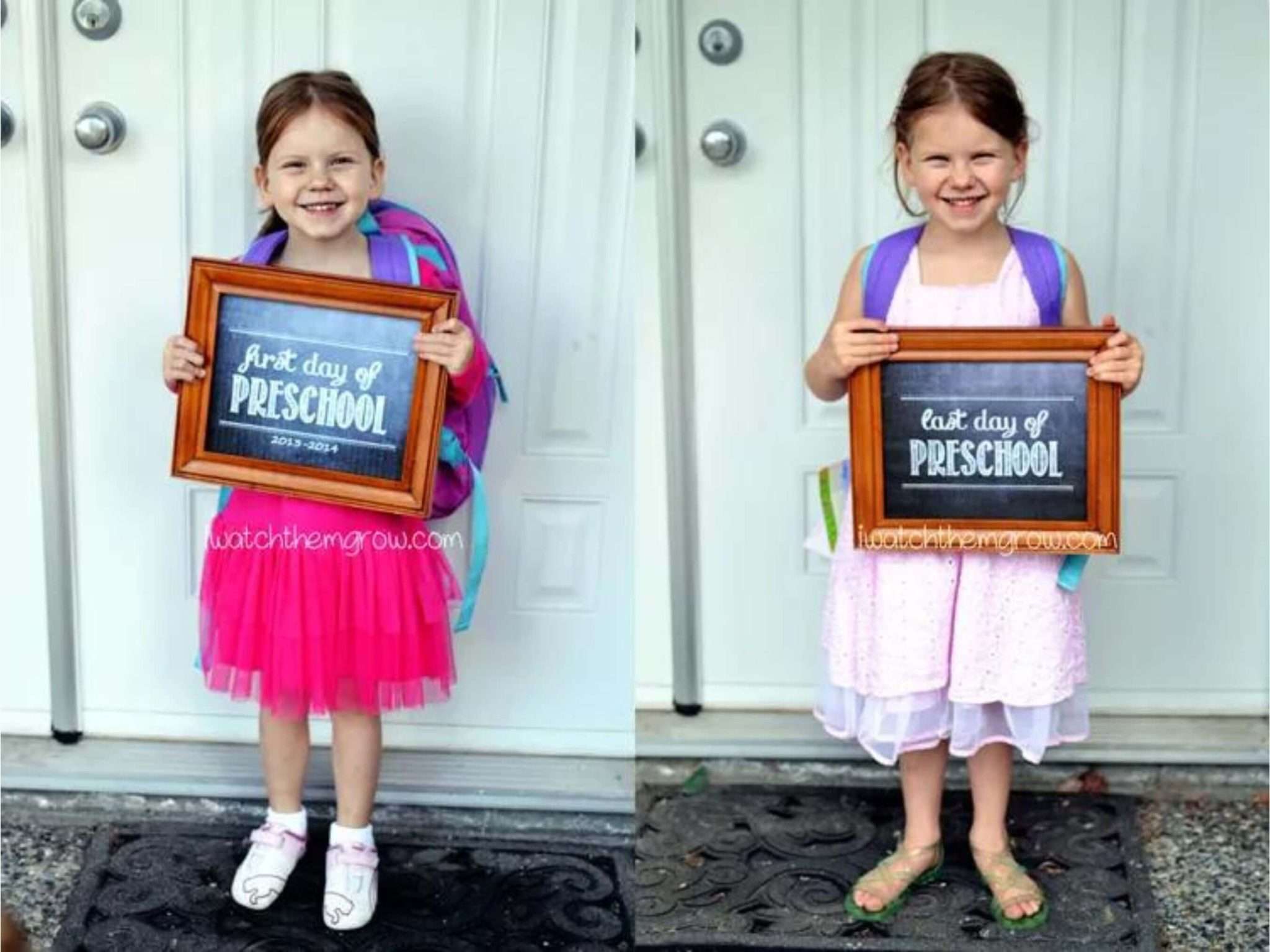 10 Clever First & Last Day Of School Picture Ideas - Homeschool Newbie